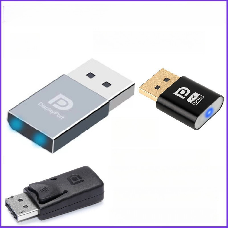 Jual 4K DP Dummy Plug Display Emulator Displayport Virtual Monitor ...