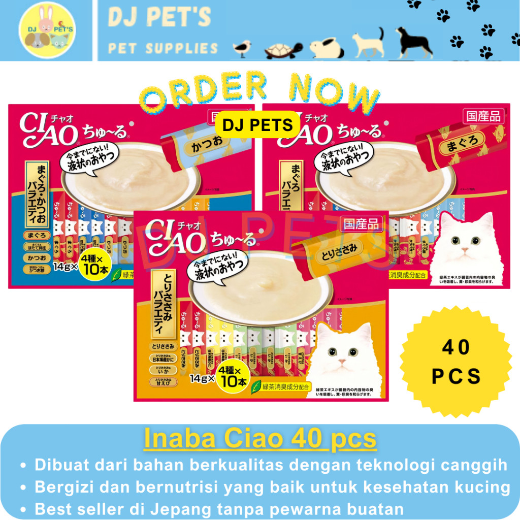 Jual Inaba Ciao Churu Creamy Liquid 14gr isi 40 pcs Cat Treats Cemilan kucing | Shopee Indonesia