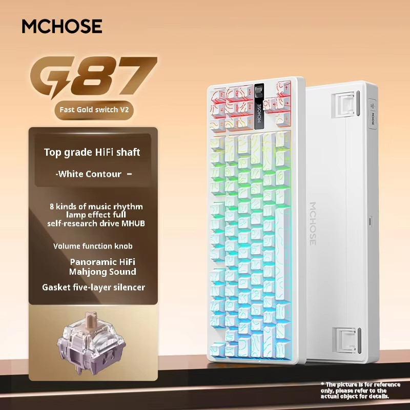Jual MCHOSE G87 Mechanical Keyboard 87 Keys Leyout 10000mAh Long Life Battery BT 2.4G Wireless ...