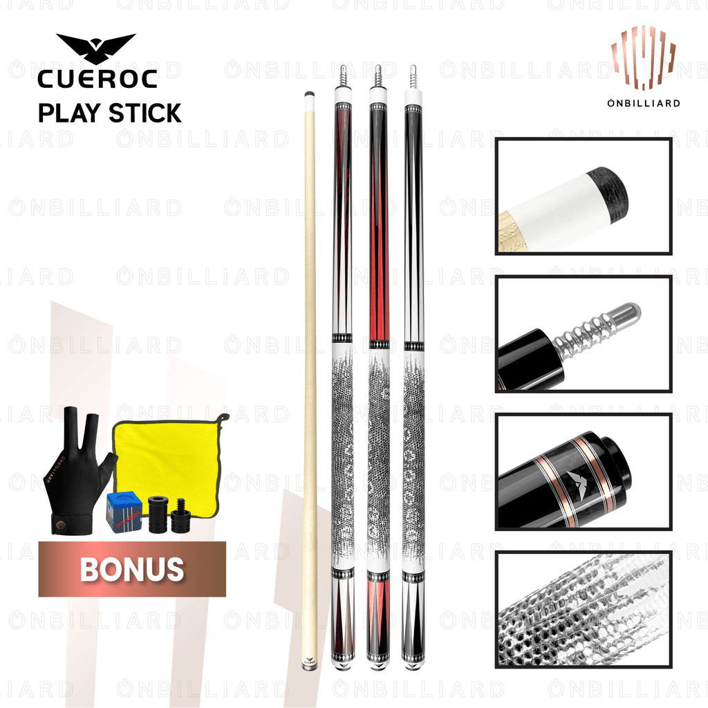 Jual CUEROC CR-B AJ MANAS Inlay Cue Stick Billiard Low Deflection Cues ...