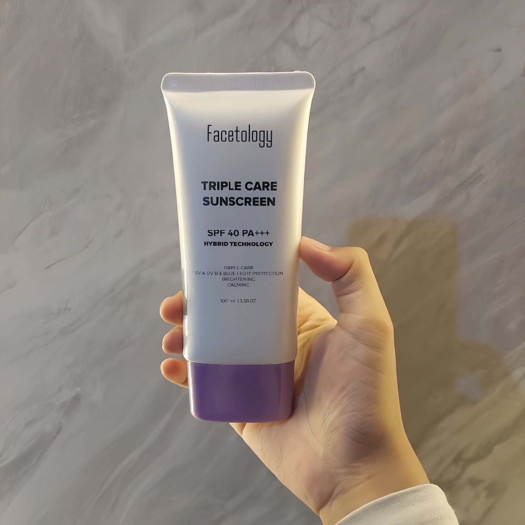 Jual （BIG SIZE 100ML）FACETOLOGY TRIPLE CARE SUNSCREEN SPF 40 PA ...