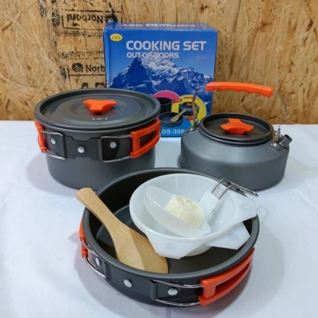 Jual Cooking Set DS308 plus Teko Alat Masak Kompor Camping Outdoor ...
