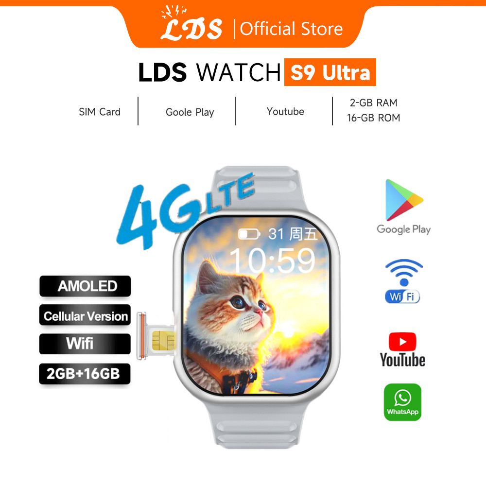 Jual [4G Sim card] LDS Smartwatch S9 ULTRA 4G & 5G | RAM 4 / 64GB | SIM ...