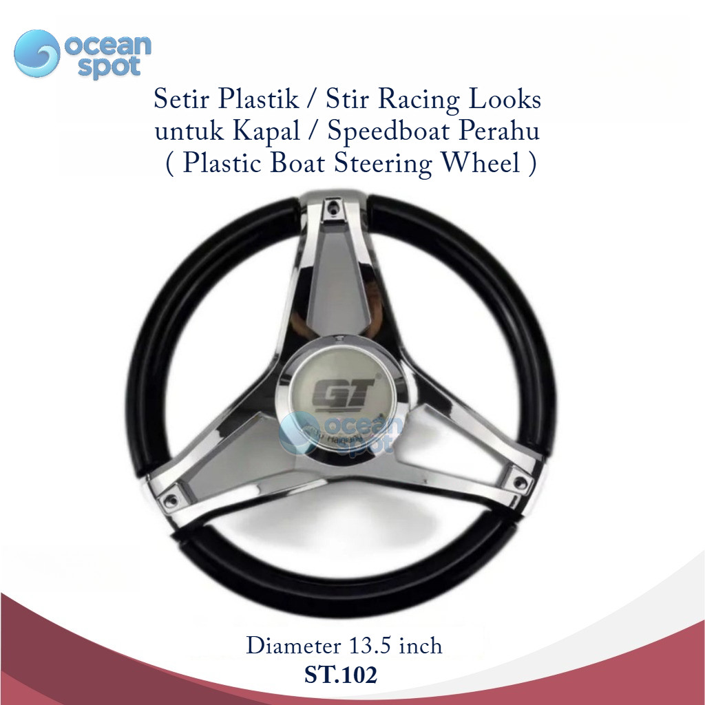 Jual Setir Plastik / Stir Racing Looks untuk Kapal / Speedboat Perahu ...