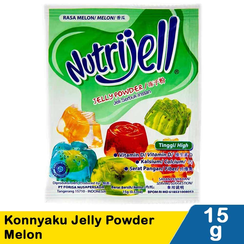 Jual NUTRIJELL KONNYAKU JELLY POWDER MELON 15g | Shopee Indonesia