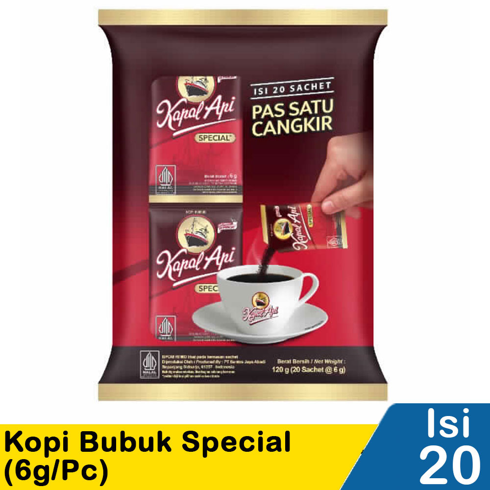 Jual KAPAL API KOPI BUBUK SPECIAL 20x6g | Shopee Indonesia