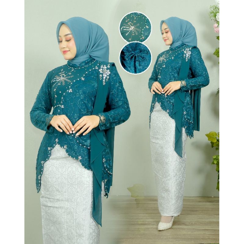 Jual Nagita| Kebaya terbaru melati / kebaya set rok songket span instan ...