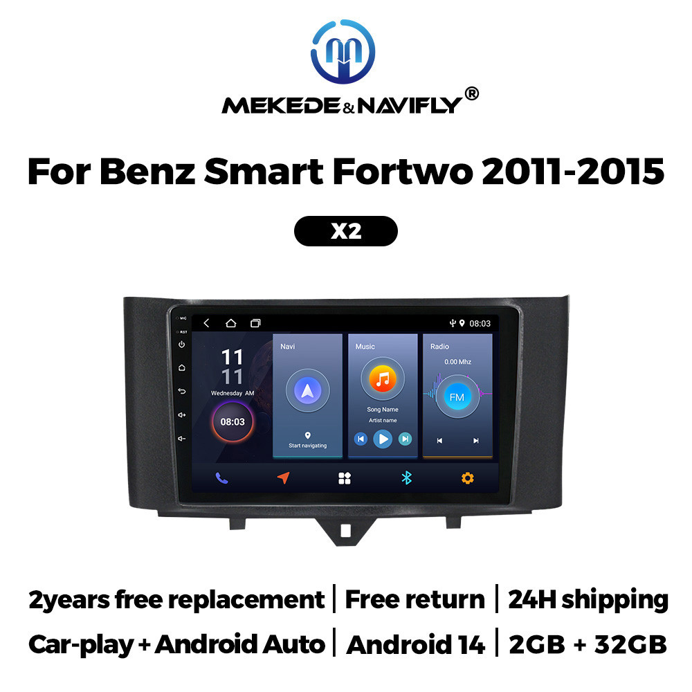 Jual MEKEDE 24h Shipping IPS Tou Screen for Mercedes Benz Smart Fortwo ...