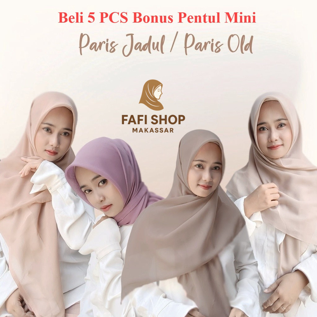 Jual 𝗳𝗮𝗳𝗶_Paris Jadul Premium Hijab Paris Jadul Segi Empat | Kerudung ...