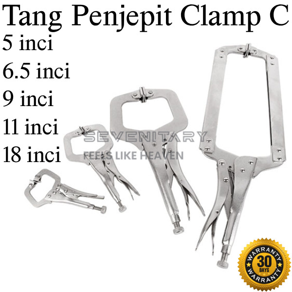 Jual Tang Jepit Buaya Vise Grip Welding Mouth C Clamp 5-18 Inch ...