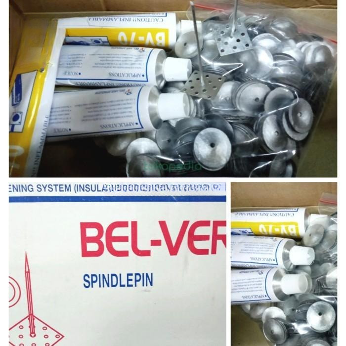 Jual Paku Clem Rockwool / paku spindle pin merk BEL-VER 65mm x 1000 pcs ...