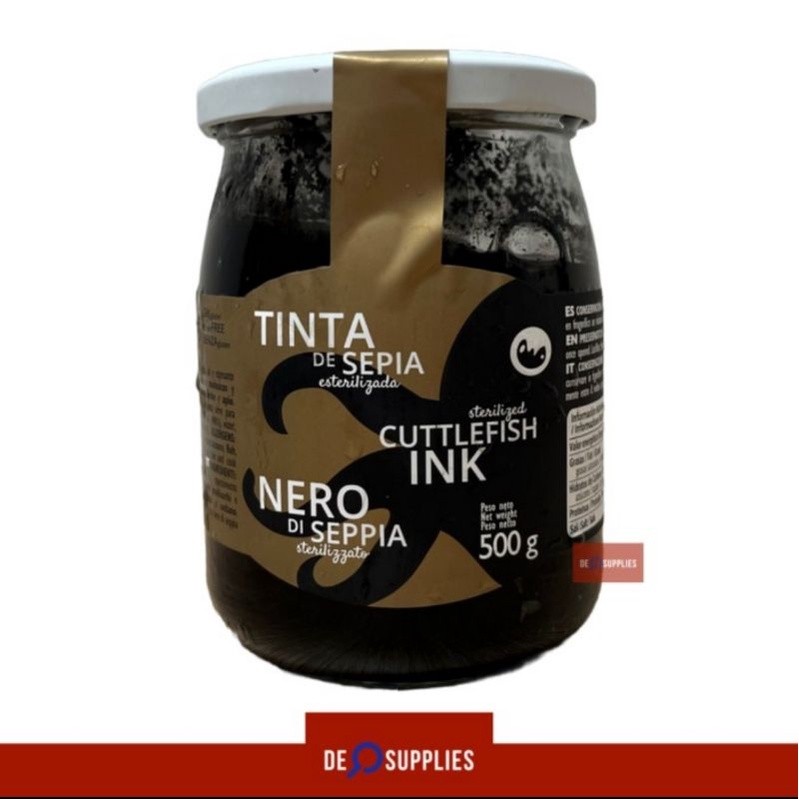 Jual Tinta Cumi Hitam / Cuttlefish Ink Olmeda 500gr - Squid Ink Sauce ...