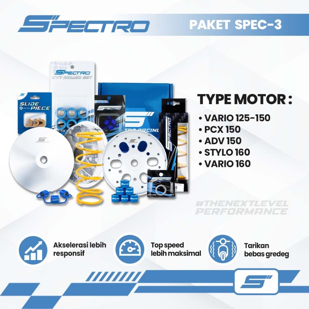 Jual Spectro Paket CVT Spec 3 Vario 125 150 PCX ADV Stylo 160 Kirian ...