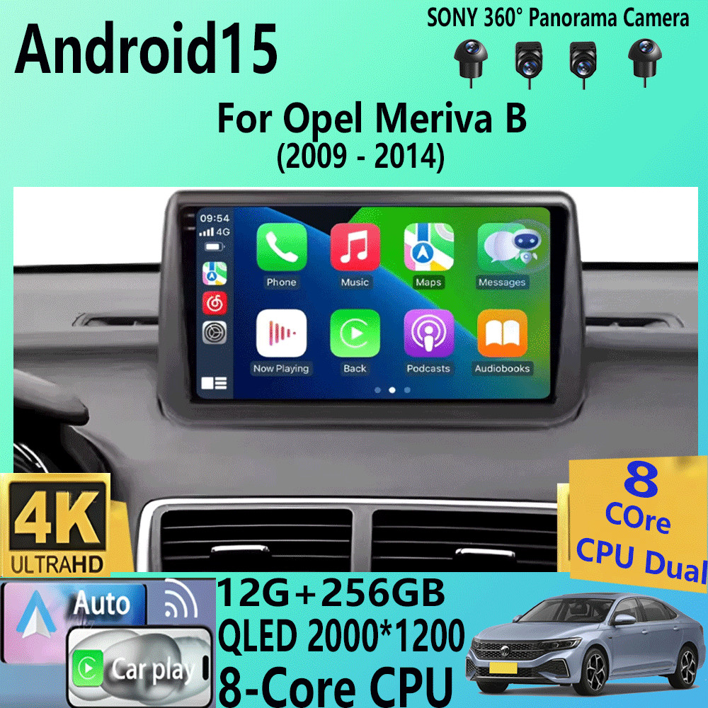 Jual For Opel Meriva B 2009 - 2014 2K QLED Android 15 Car Radio ...