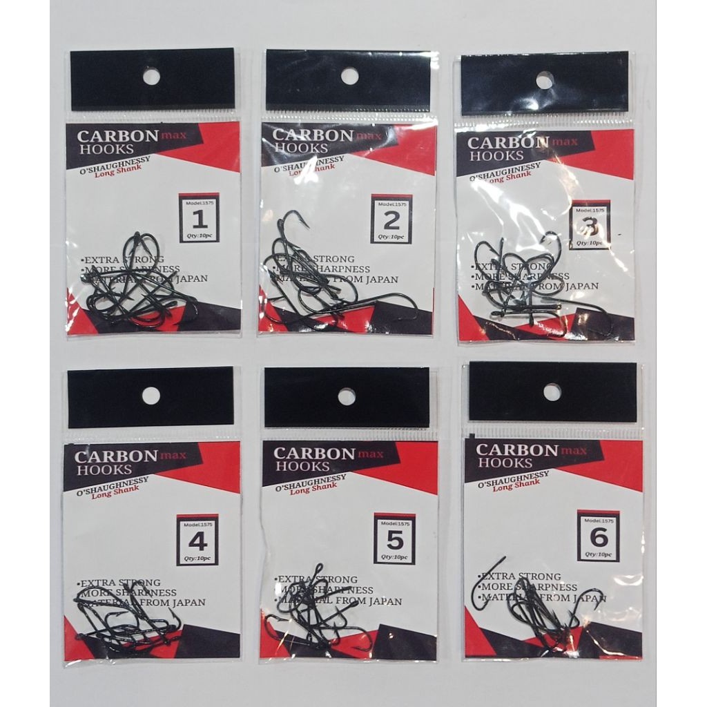 Jual Mata kail LONG HOOKS O'SHAUGHNESSY CARBON MAX HOOKS | Shopee Indonesia