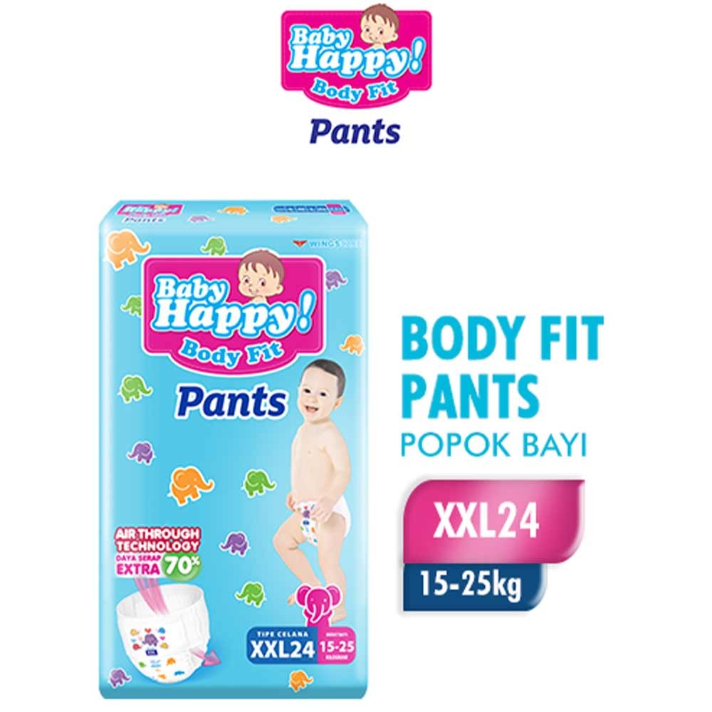 Jual BABY HAPPY ! BABY DIAPERS PANTS 24'S XXL | Shopee Indonesia