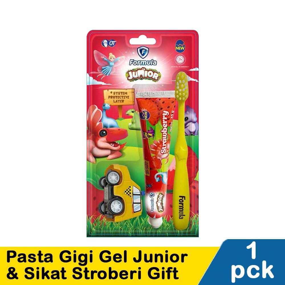 Jual FORMULA PASTA GIGI GEL JNR+SIKAT GIFT STRAWBERRY&GUM | Shopee ...
