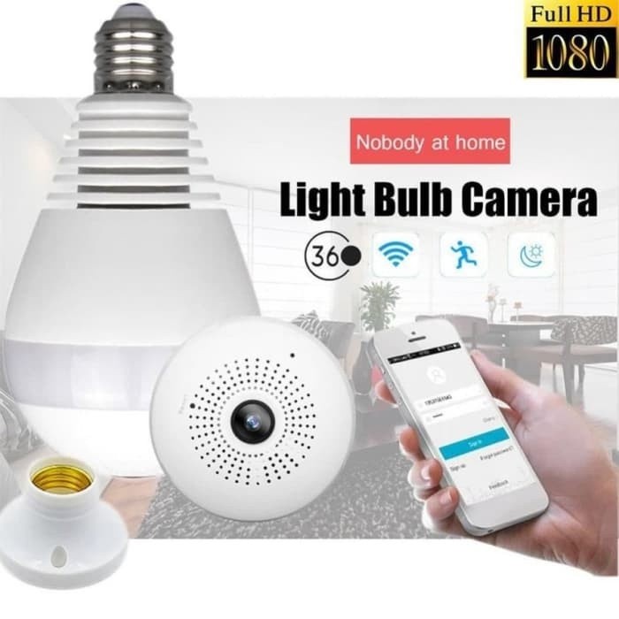 Jual CCTV LAMPU BOHLAM KAMERA V380 PRO WIRELESS WIFI 360 DERAJAT IP ...