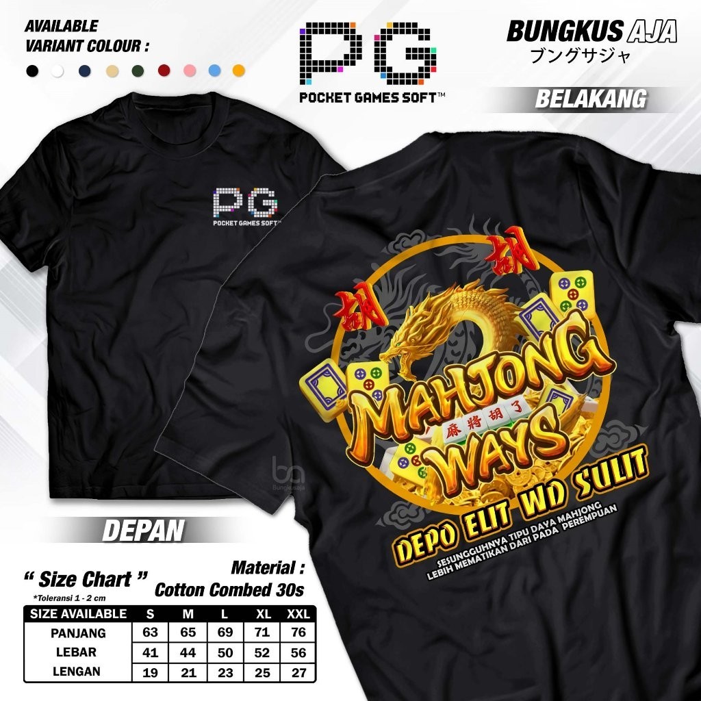 Jual Kaos Mahjong Ways 2 Dragon PG Soft Depo Elit WD Sulit - Baju Game Online Slot Maxwin Naga ...