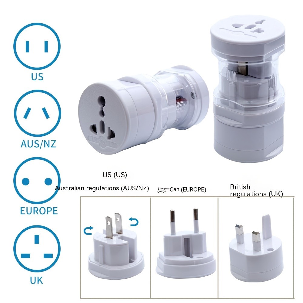 Jual Global Plug Adapter Cylindrical International Travel Converter ...