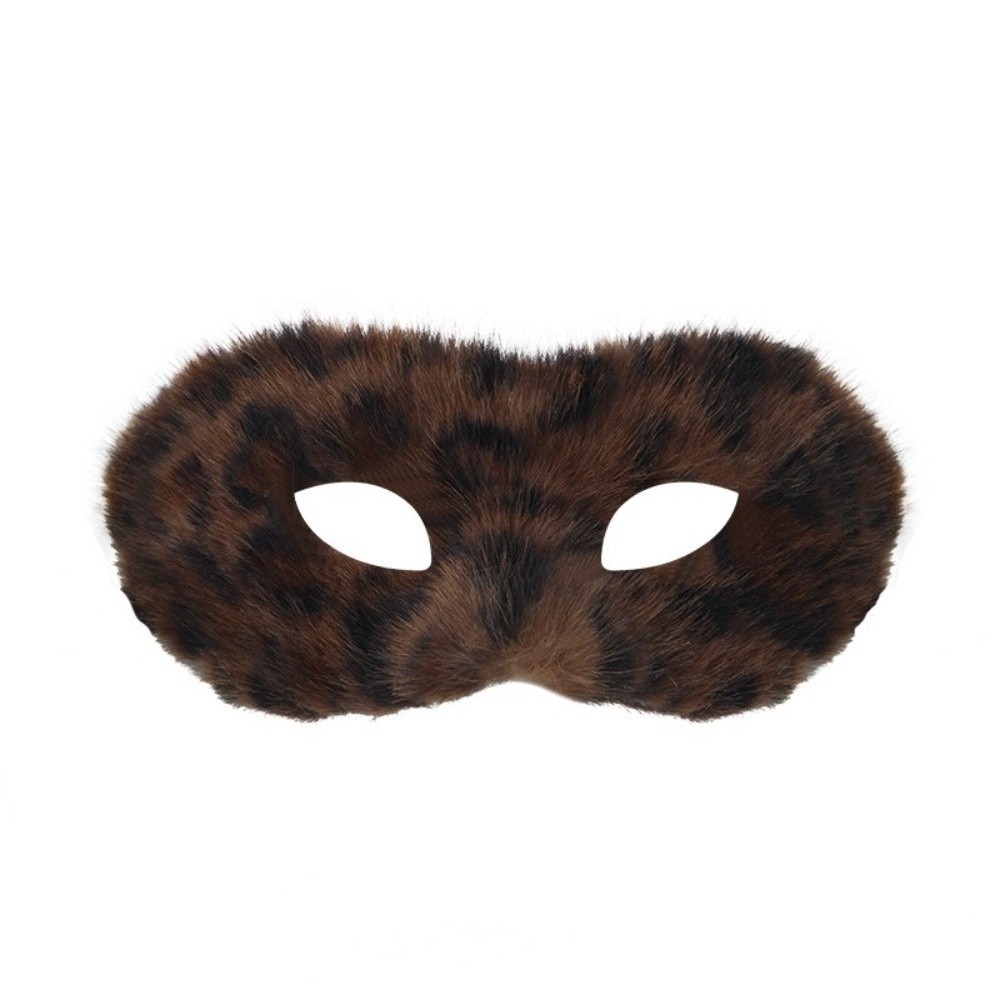 Jual Funny Cartoon Plush Cat Mask Long Furry Halloween Decoration ...