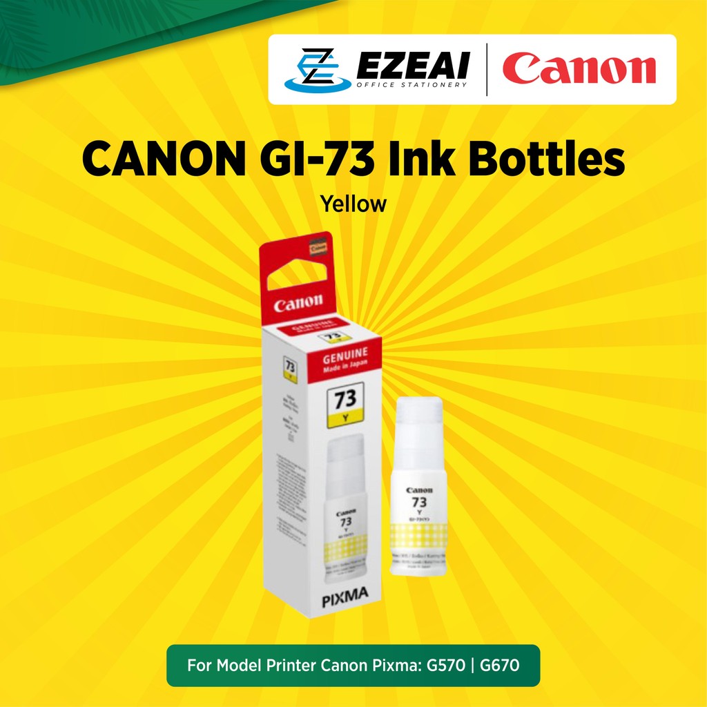 Jual TINTA PRINTER - CANON BOTTLES GI-73 73 FOR G570/G670 - Yellow ...
