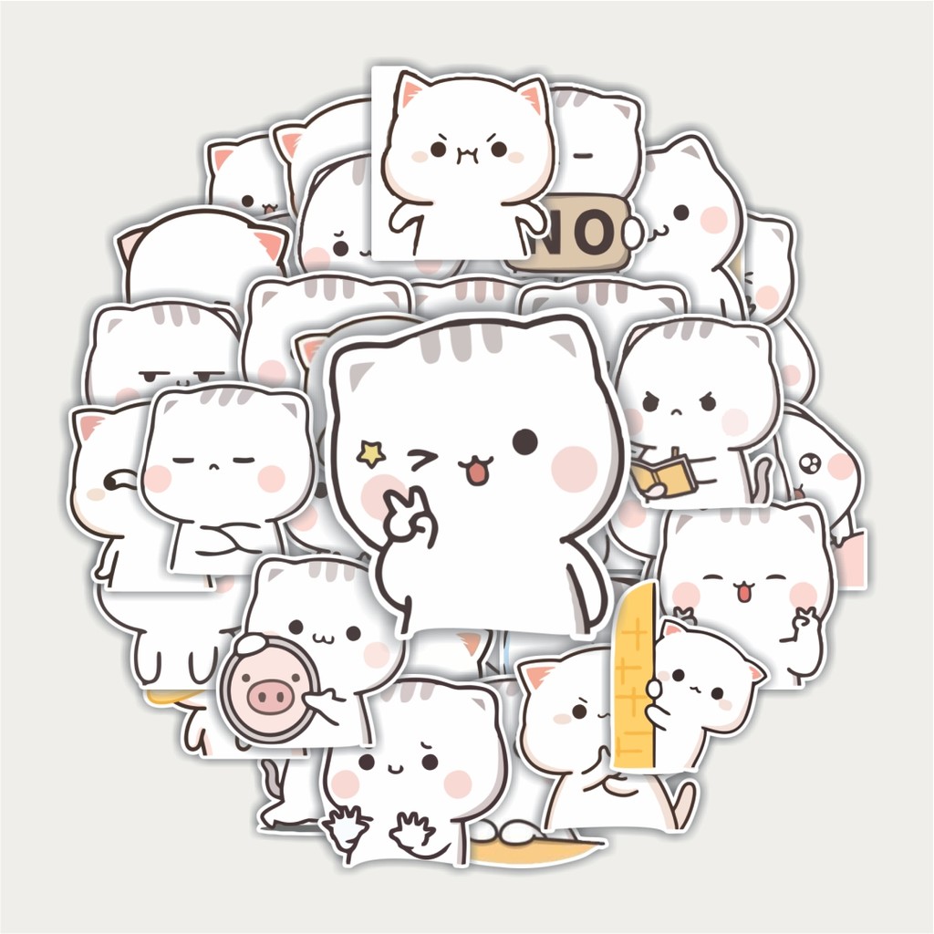 Jual Sticker Pack Stiker Animal Cat Chan [Kucing] | Sticker TUMBLR ...