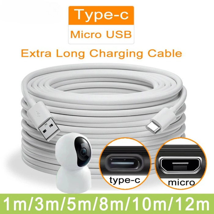 Jual Kabel Charger Panjang Micro USB Type C Super Long Universal ...