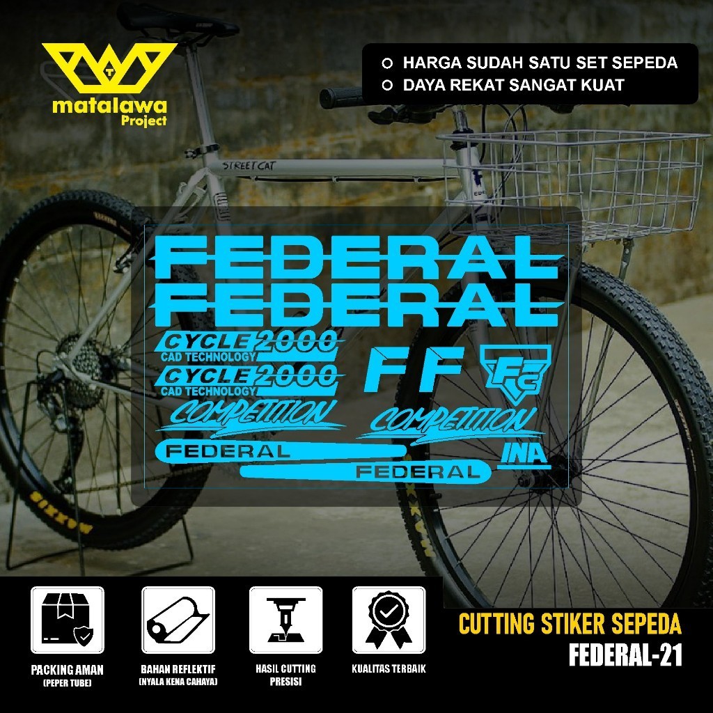 Jual STIKER FEDERAL Cutting Sticker Sepeda FEDERAL Competition Stiker ...