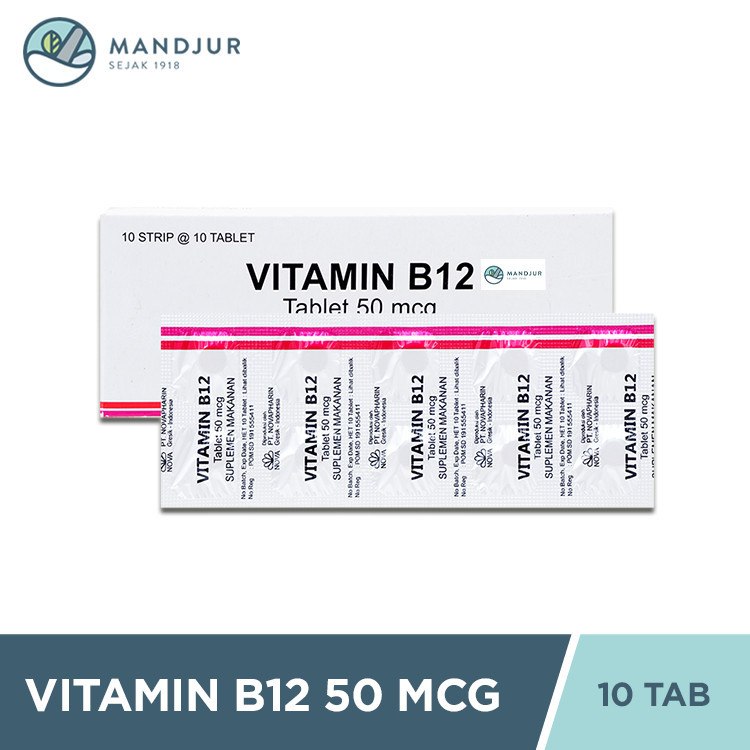 Jual Vitamin B12 50 Mcg Terlengkap & Harga Terbaru Mei 2026 | Shopee ...