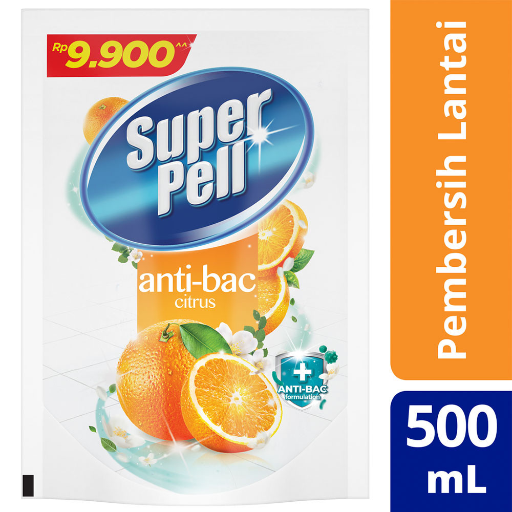 Jual SUPER PELL PEMBERSIH LANTAI REF ANTI-BAC CITRUS 500mL | Shopee ...