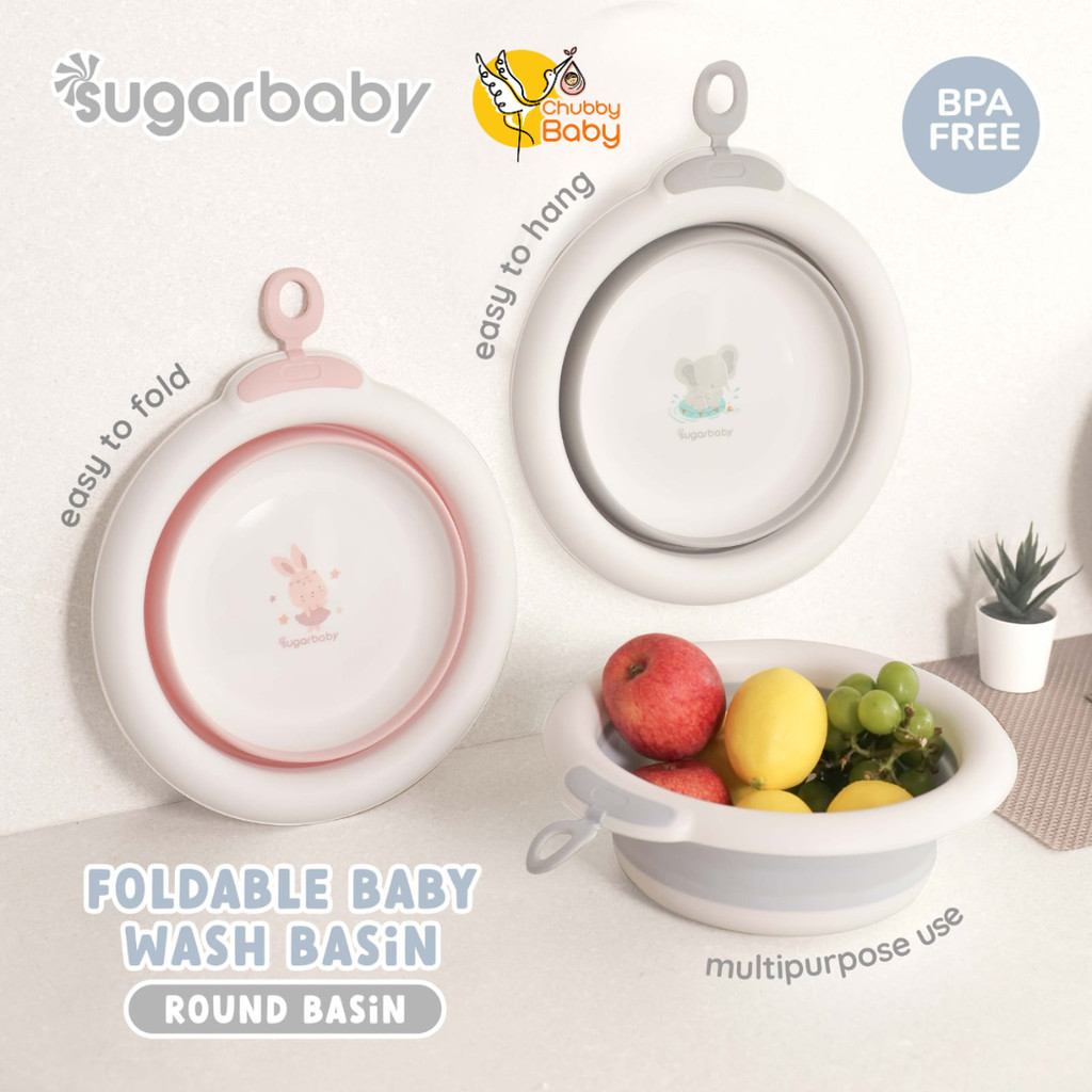 Jual Sugar Baby Foldable Baby Round Wash Basin - Baskom Lipat Bayi ...