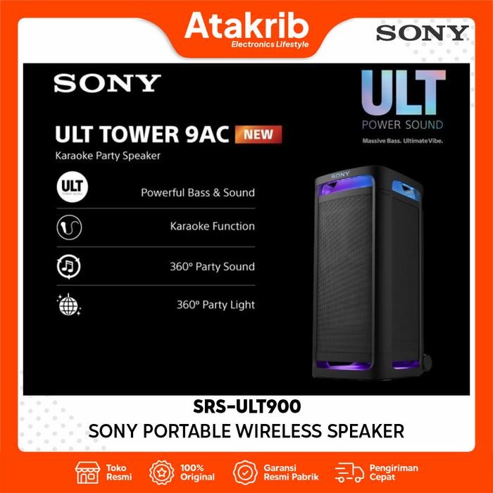 Jual SONY PORTABLE WIRELESS SPEAKER SRS-ULT900 ULT TOWER 9AC Karaoke ...