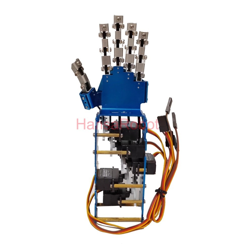 Jual 5 DOF Mini Metal Robot Hand Independent Finger Bionic Mechanical ...