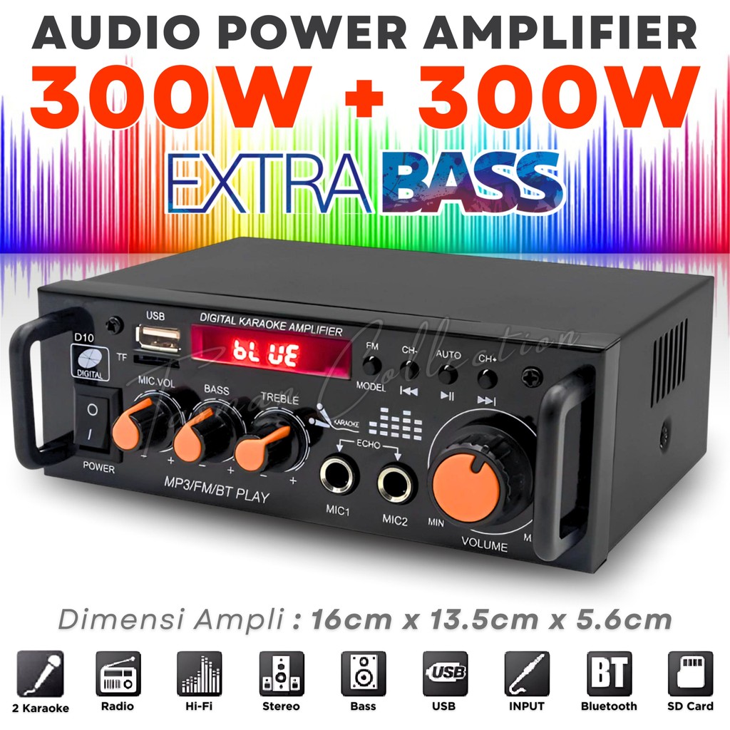 Jual Terlaris Audio Amplifier FLECO BT-296 Fitur Komplit Bluetooth ...