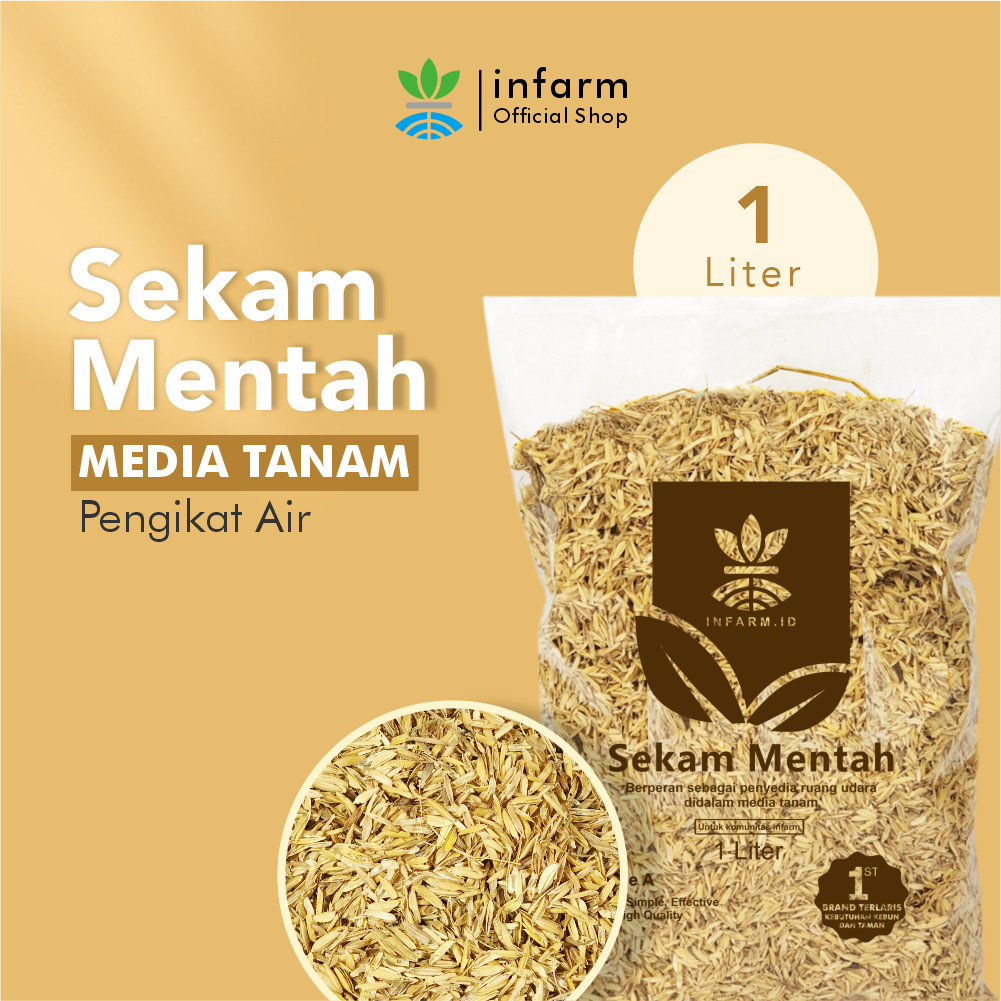 Jual INFARM - Sekam Mentah 1 liter Tanah Media Tanam Sekam Padi 1L ...