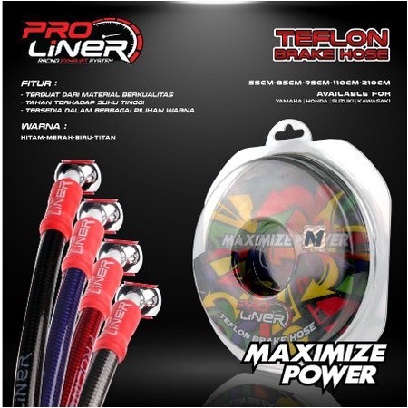 Jual Selang Rem Merk Proliner Brake Hose Universal Warna Titanium Dan ...