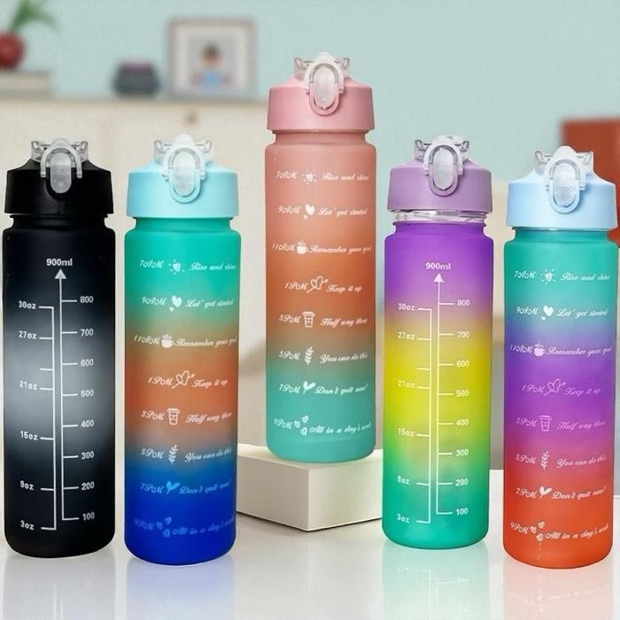 Jual [ 446-4 ] Botol Minum Motivasi Gradasi / Botol Air Gradasi 900ml ...