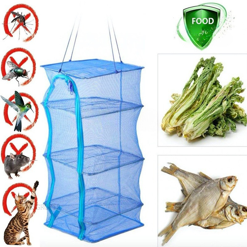 Jual Rak Jemur Makanan Dyring Mesh Net 4 Layer Jaring Ikan Jaring ...