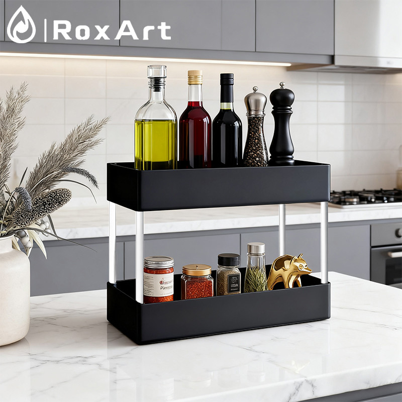 Jual Roxart Rak Dapur Serbaguna 2 Tingkat Plastik Rak Kosmetik Rak Susu ...