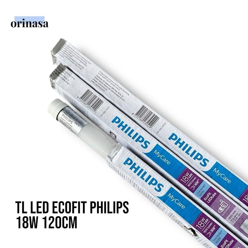 Jual (KHUSUS INSTANT) Lampu TL LED Ecofit Philips 18W 18 Watt 120cm ...