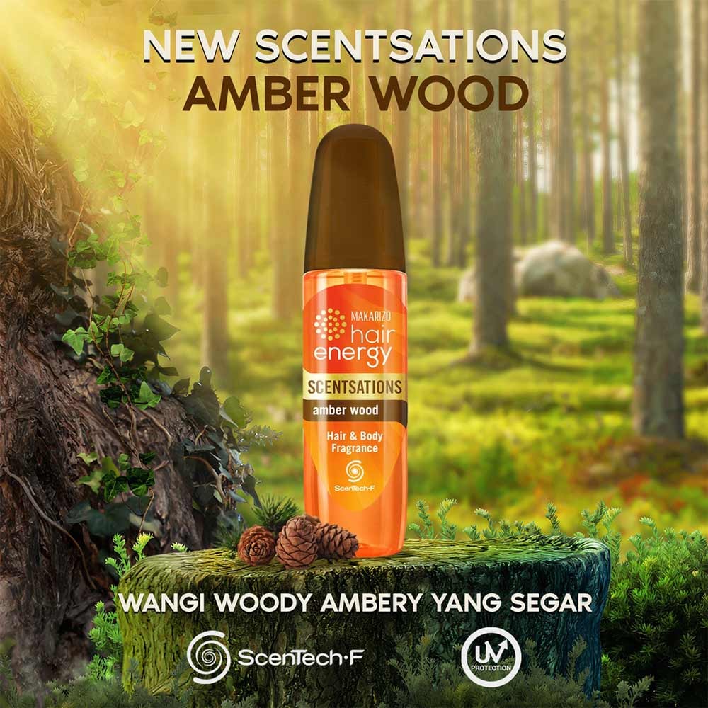 Jual MAKARIZO HAIR ENERGY SCENTSATIONS AMBER WOOD 100mL | Shopee Indonesia