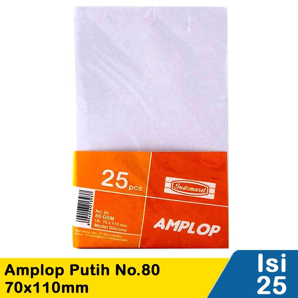 Jual INDOMARET AMPLOP PUTIH NO.80 (25'S) 70x110mm | Shopee Indonesia
