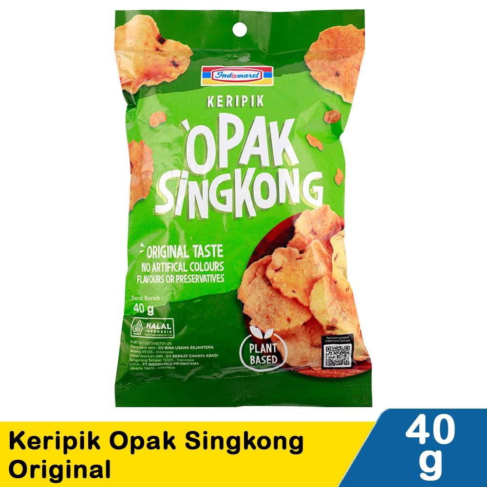 Jual INDOMARET KERIPIK OPAK SINGKONG ORIGINAL 40g | Shopee Indonesia