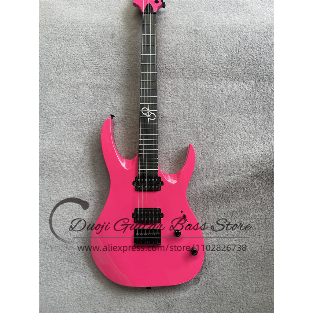 Jual Pink Guitar,Maple Neck Set in Body, Rose Wood Fingerboard, Solar ...
