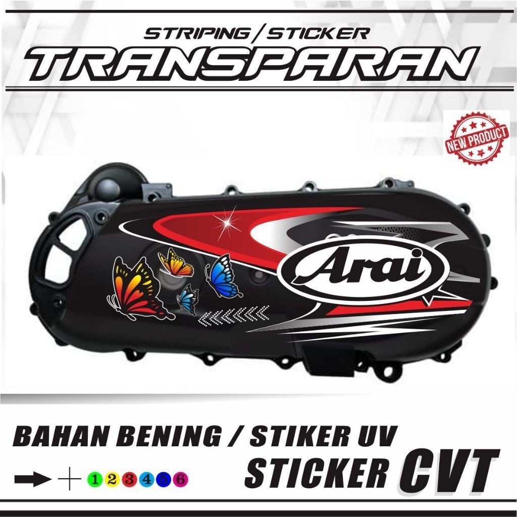 Jual VARIASI STIKER CVT POLET STRIPING TRANSPARAN UV / STIKE BLOK CVT ...