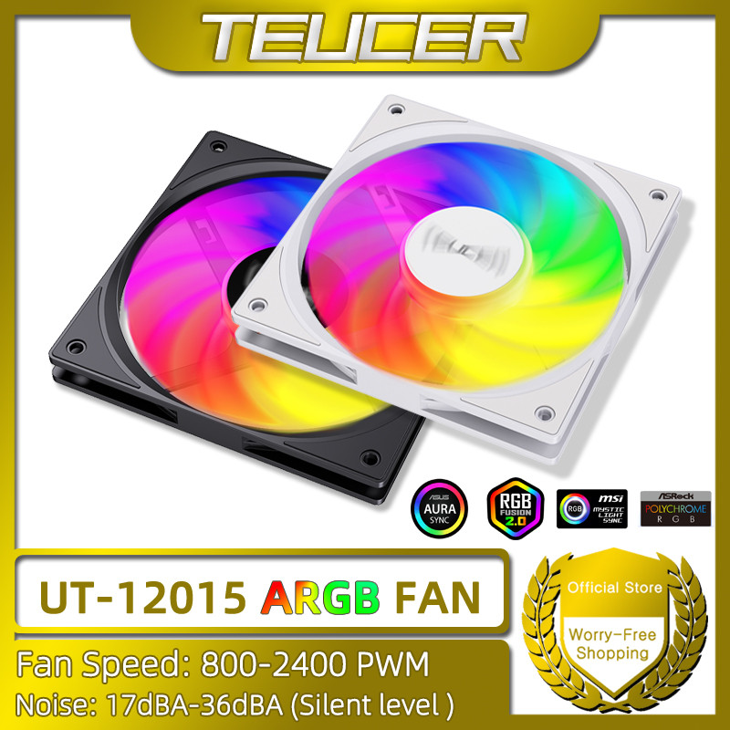 Jual TEUCER UT-12015 ARGB Fan 120mm Thin Computer Fan FDB Bearing ARGB ...