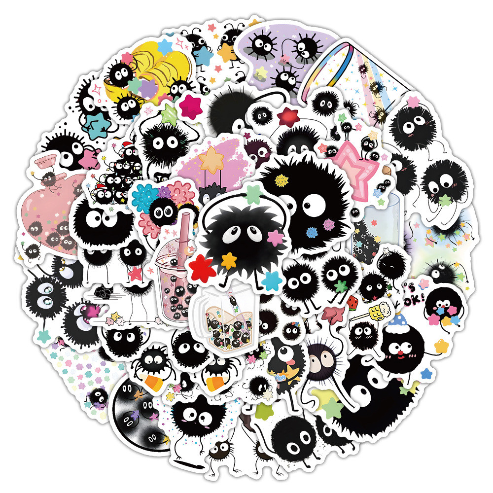 Jual 10/30/50PCS Soot Sprites Stickers Cute Elf Cartoon Sticker DIY ...