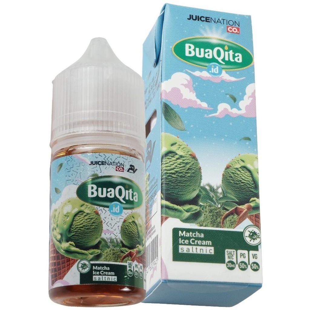 Jual [SALT] BUAQITA MATCHA ICE CREAM SALT 30ML 30MG BY JUICENATION ...