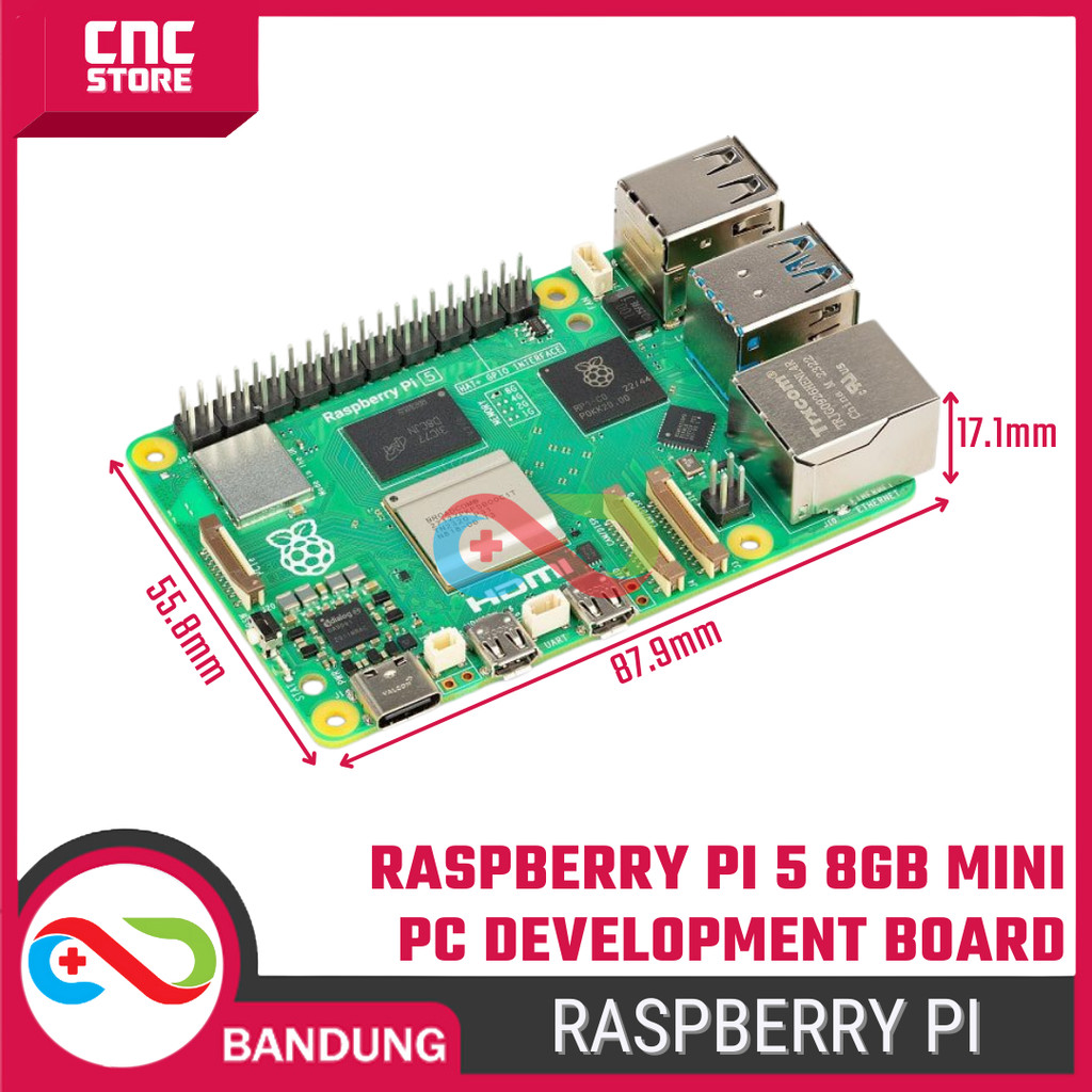 Jual Raspberry Pi 5 8GB Original UK – Mini PC Development Board Komputer DIY | Shopee Indonesia